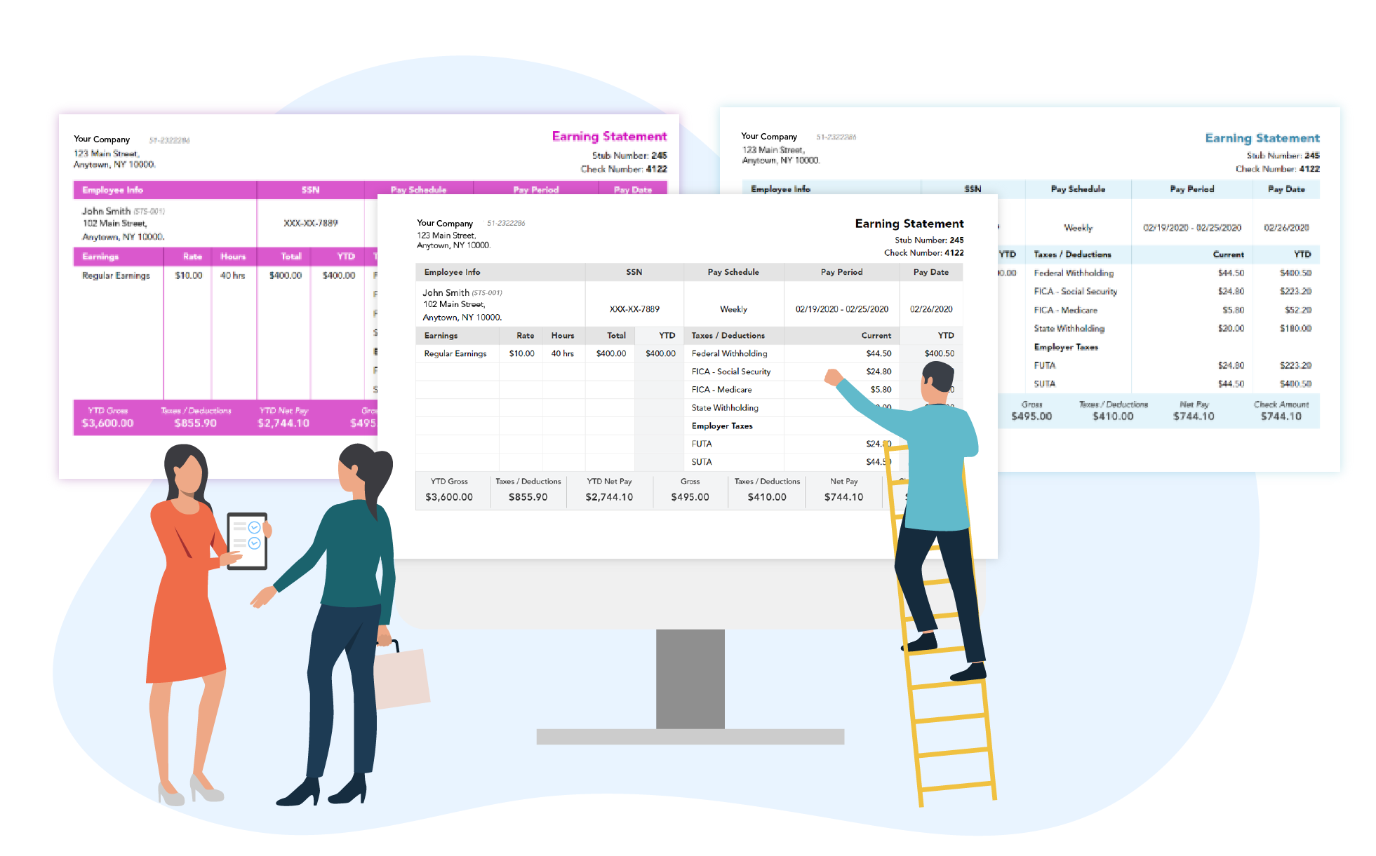 The Best 6 Free Pay Stub Templates to use in 2020 – 123PayStubs Blog