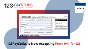 123PayStubs is Now Accepting Form 941 for Q3 of 2021! – 123PayStubs Blog
