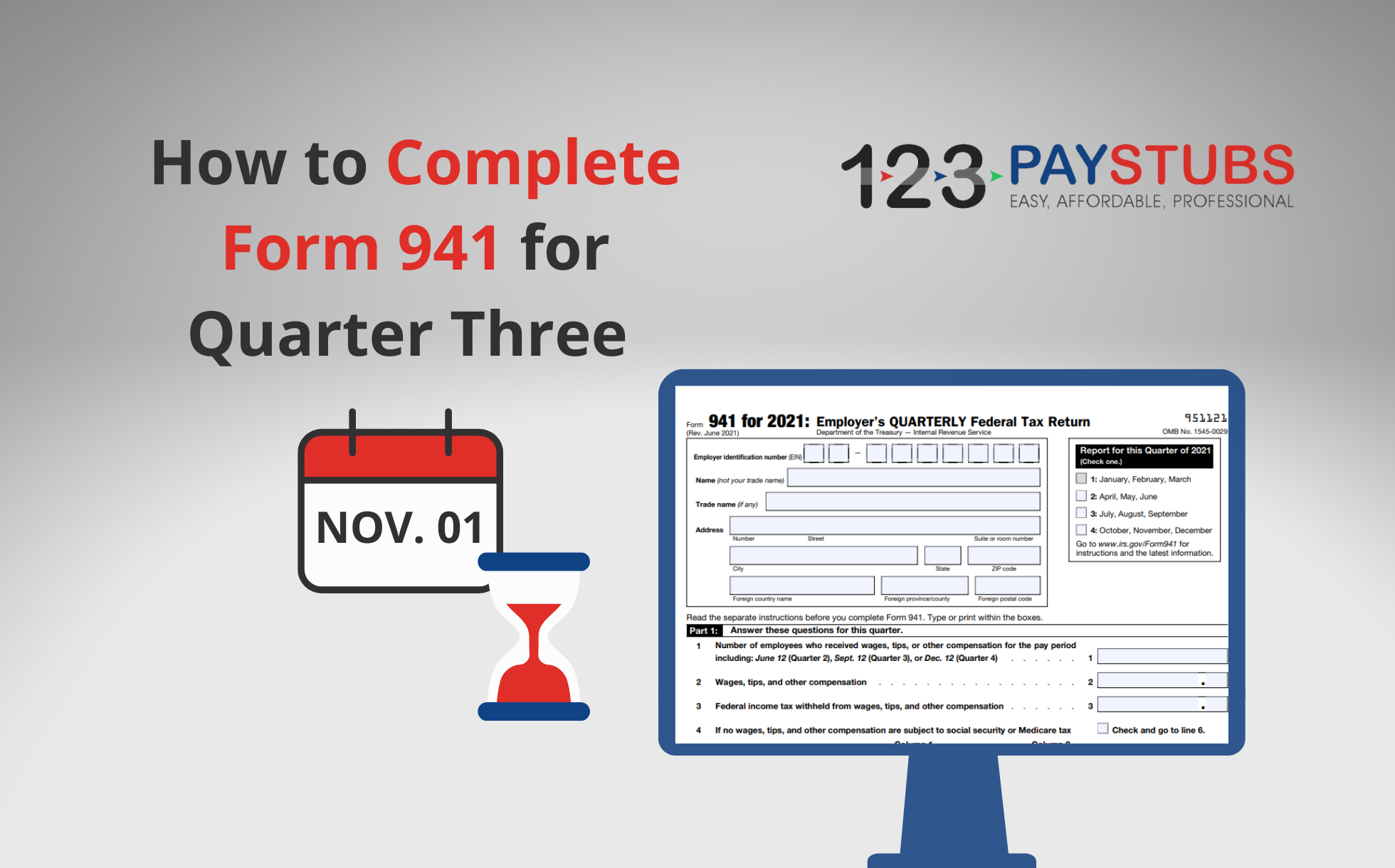 Do you Need to File Form 941 for Q3? 123PayStubs can help ...